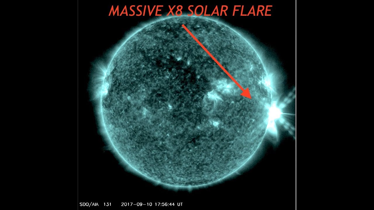Massive X8 Solar Flare Erupts, Sunspot AR2673 9:10:17 - Leak Project