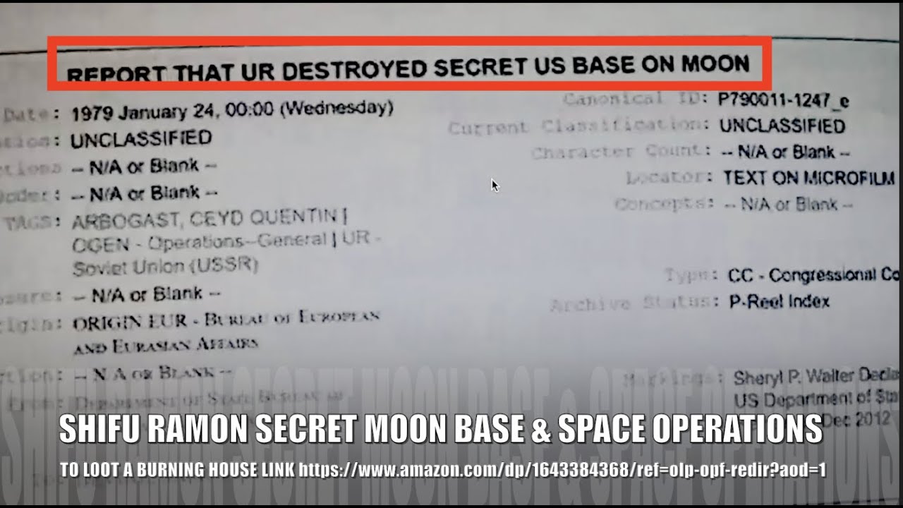 Secret Moon Base & Space Operations, Ret DoD Shifu Ramon - Full Video ...